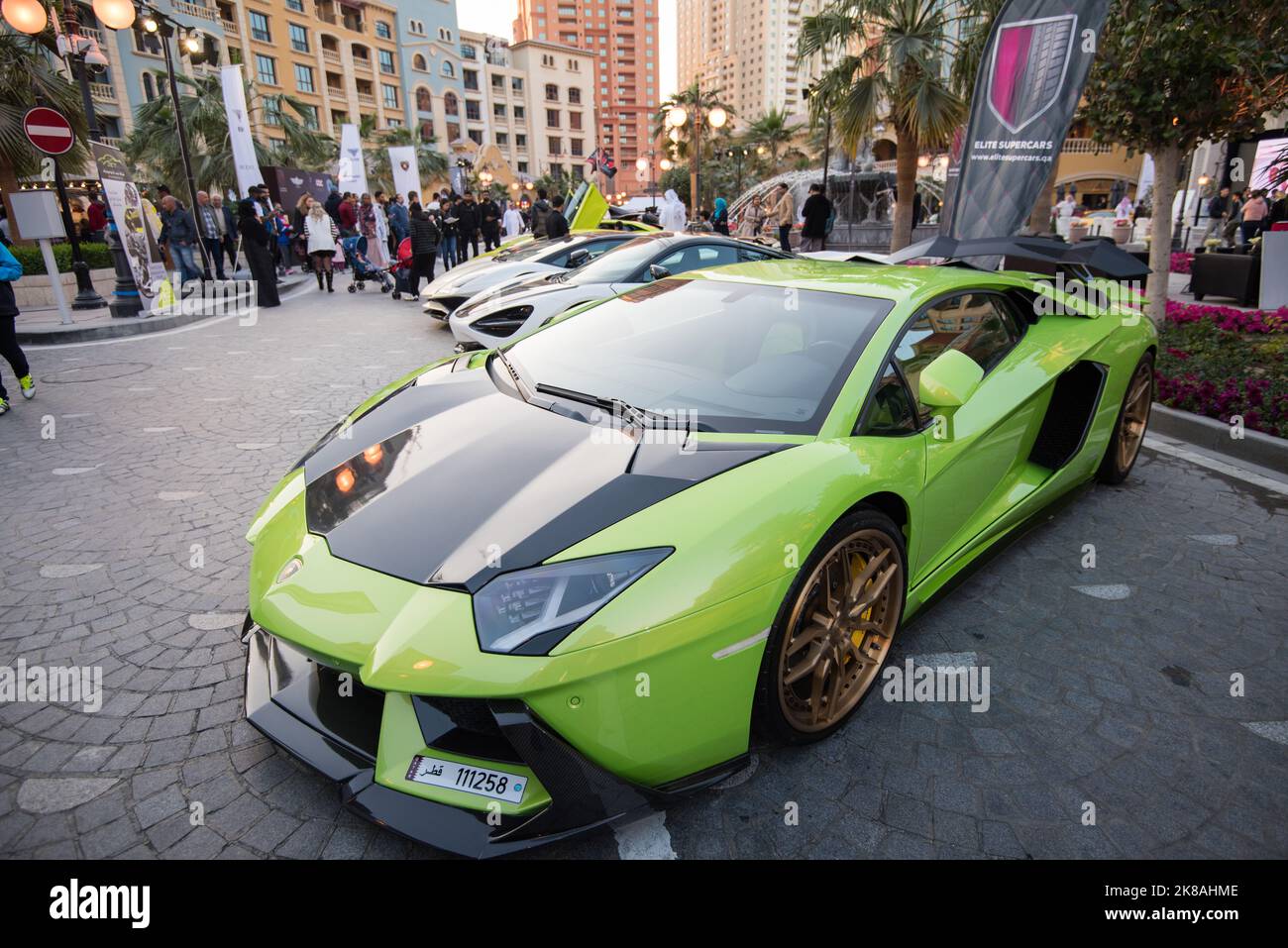 Doha ,Qatar-February 01,2020 : Exhibition of luxury supercars organized ...