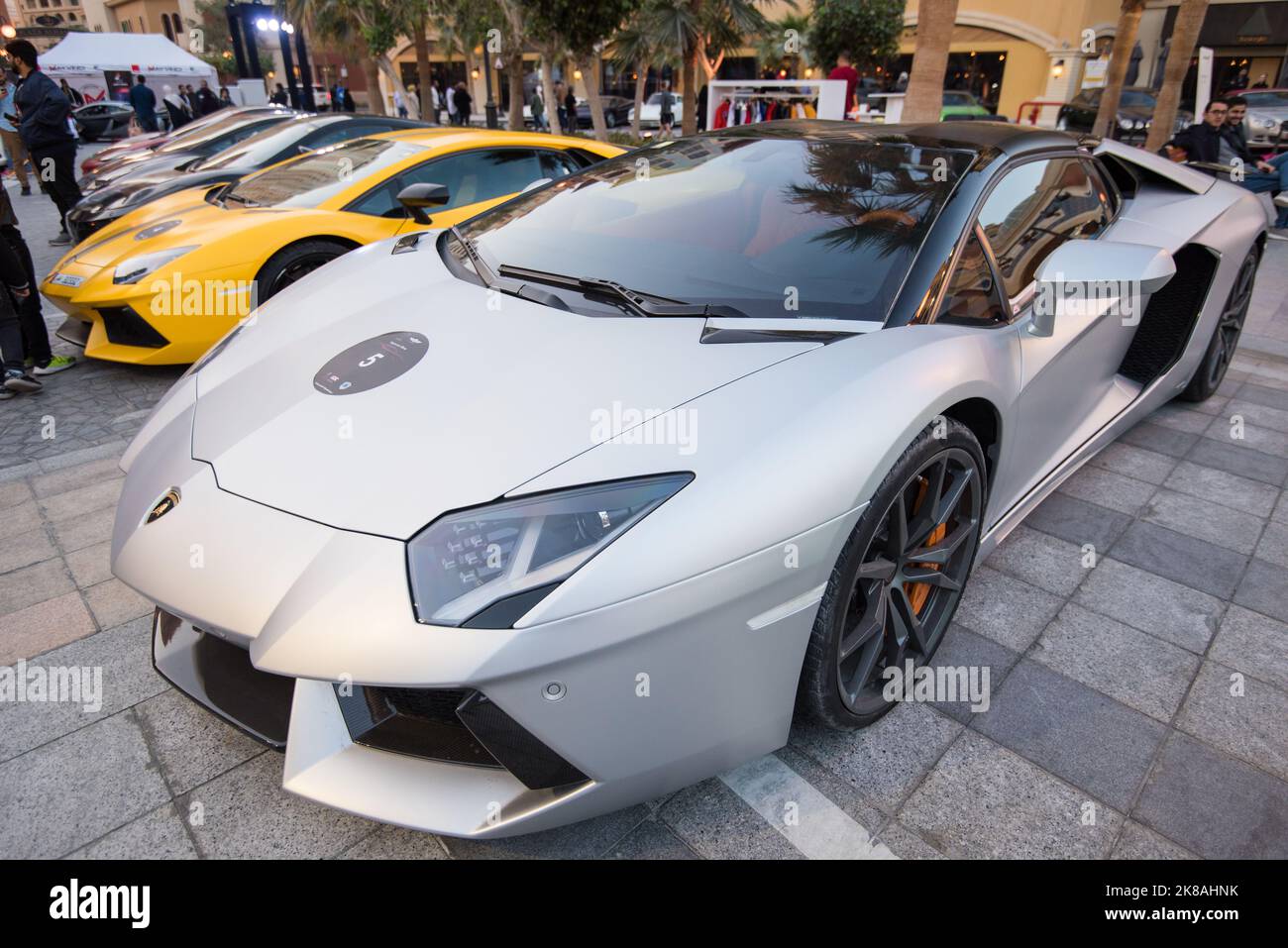 Doha ,Qatar-February 01,2020 : Exhibition of luxury supercars organized ...