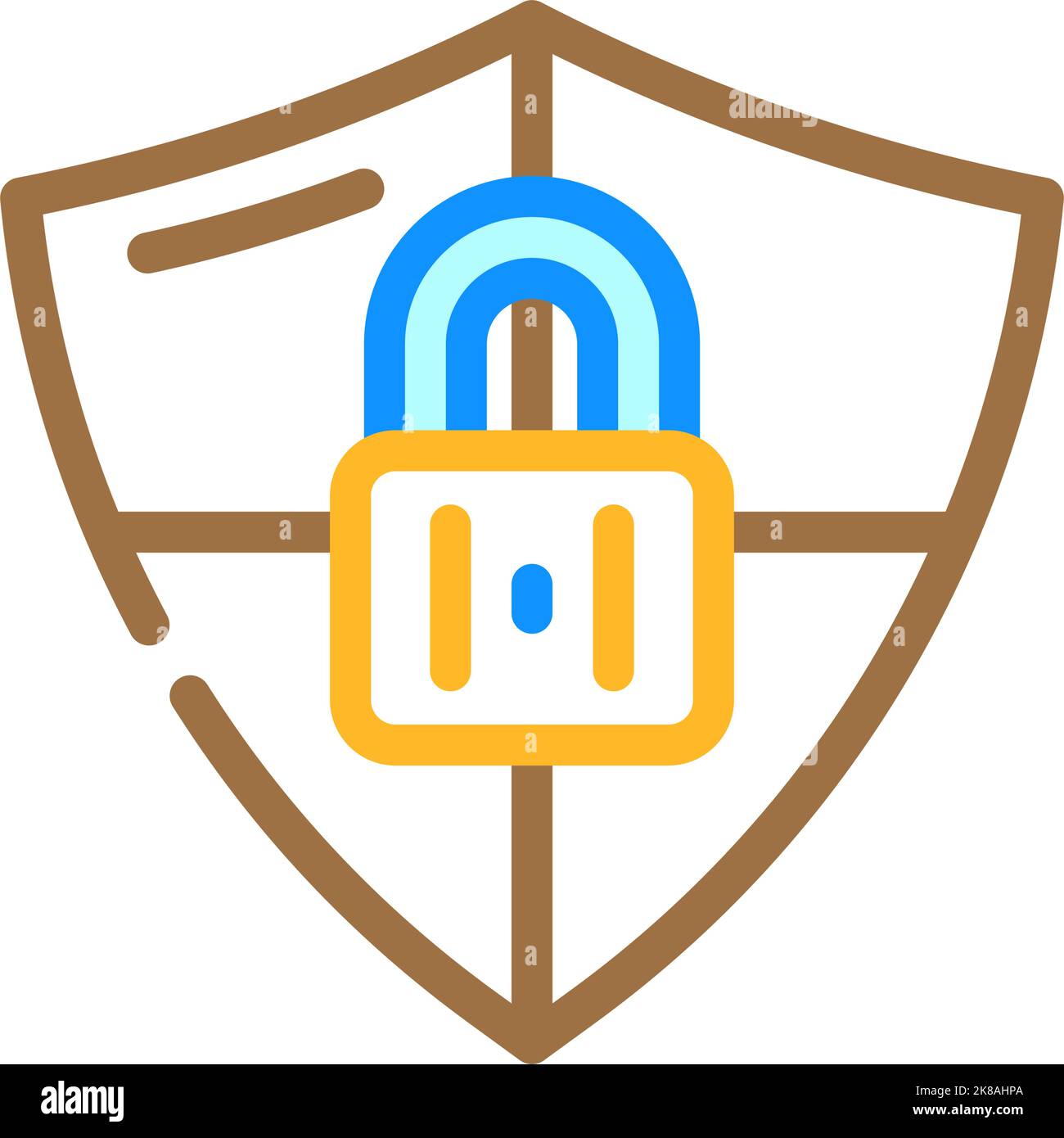 safety padlock color icon vector illustration Stock Vector Image & Art ...