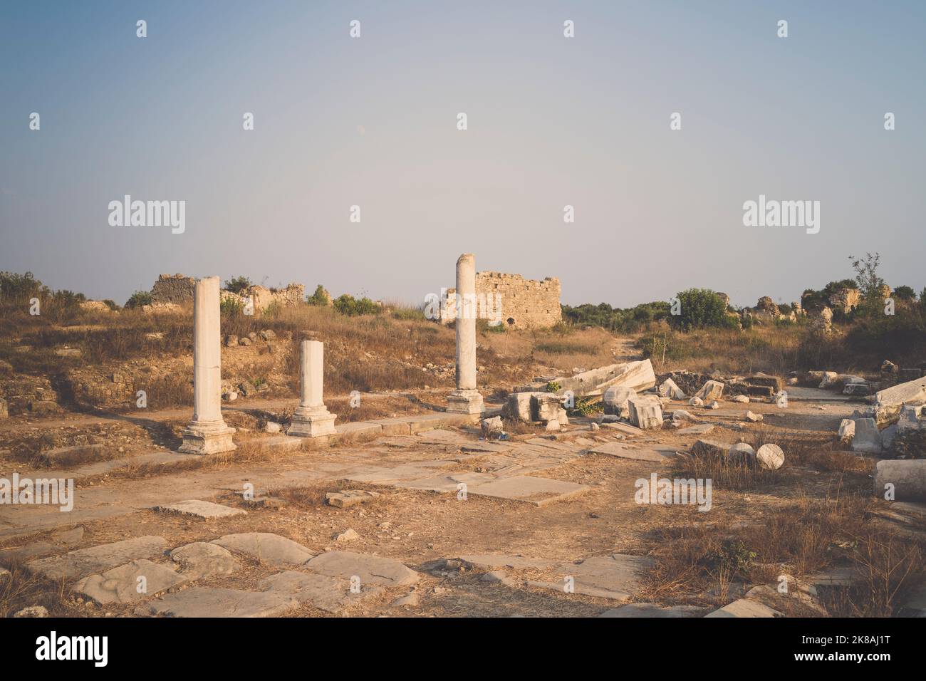Ruins of ancient city Side, Antalya, Turkey Stock Photo - Alamy