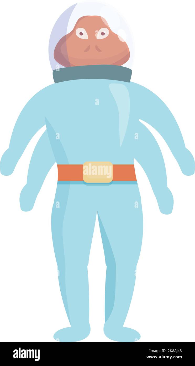 Cosmonaut alien icon cartoon vector. Cute ufo. Space creature Stock ...