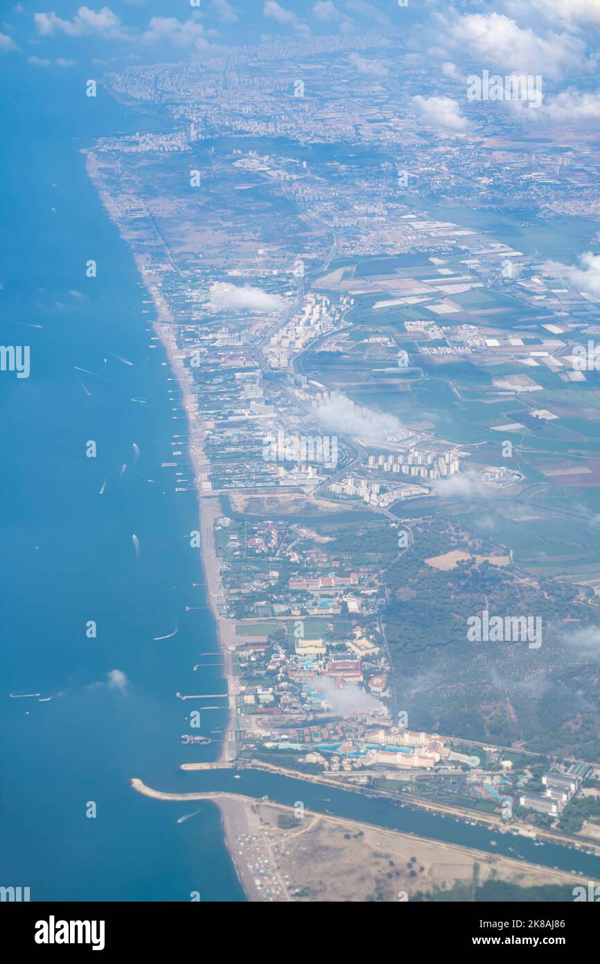 Aerial view of the shoreline of Antalya, Turkey Stock Photo - Alamy