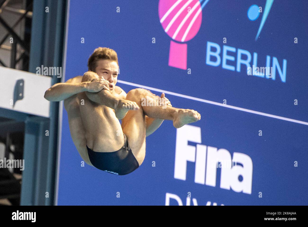 Berlin, Germany. 21st Oct, 2022. Water diving: World Cup, Decisions, Artificial Jumping 3m, Men ...