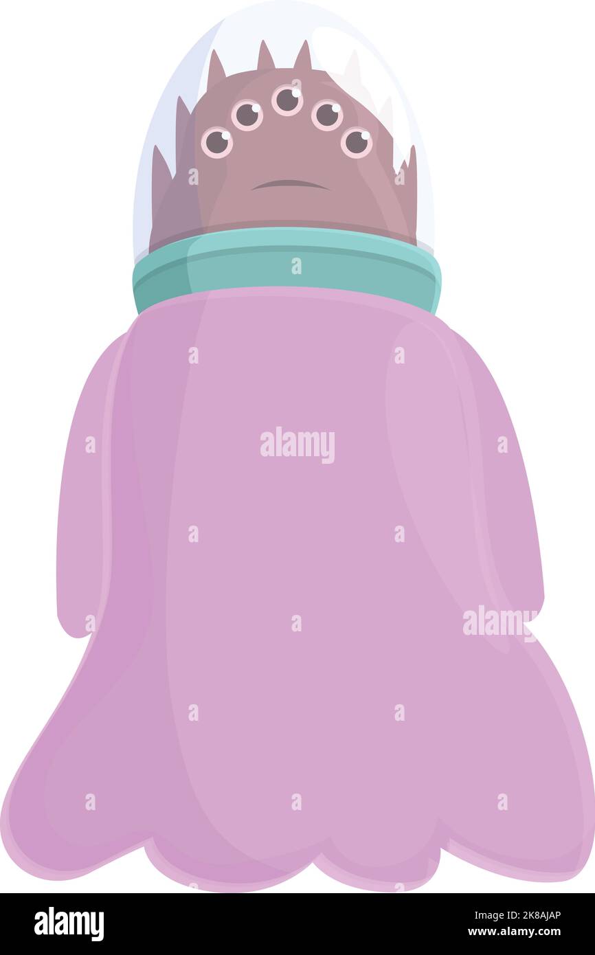 Mouth alien icon cartoon vector. Cute ufo. Funny alien Stock Vector ...