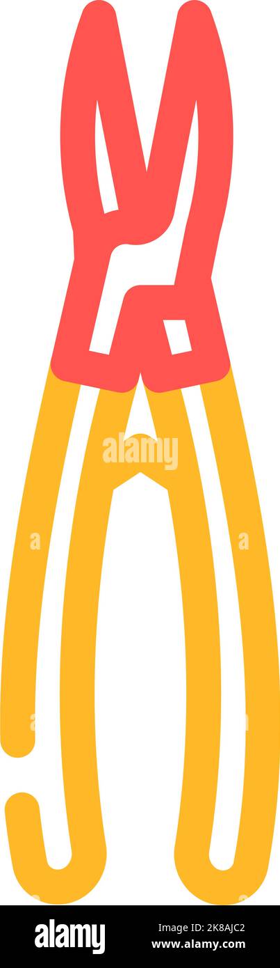 chain nose pliers color icon vector illustration Stock Vector Image ...
