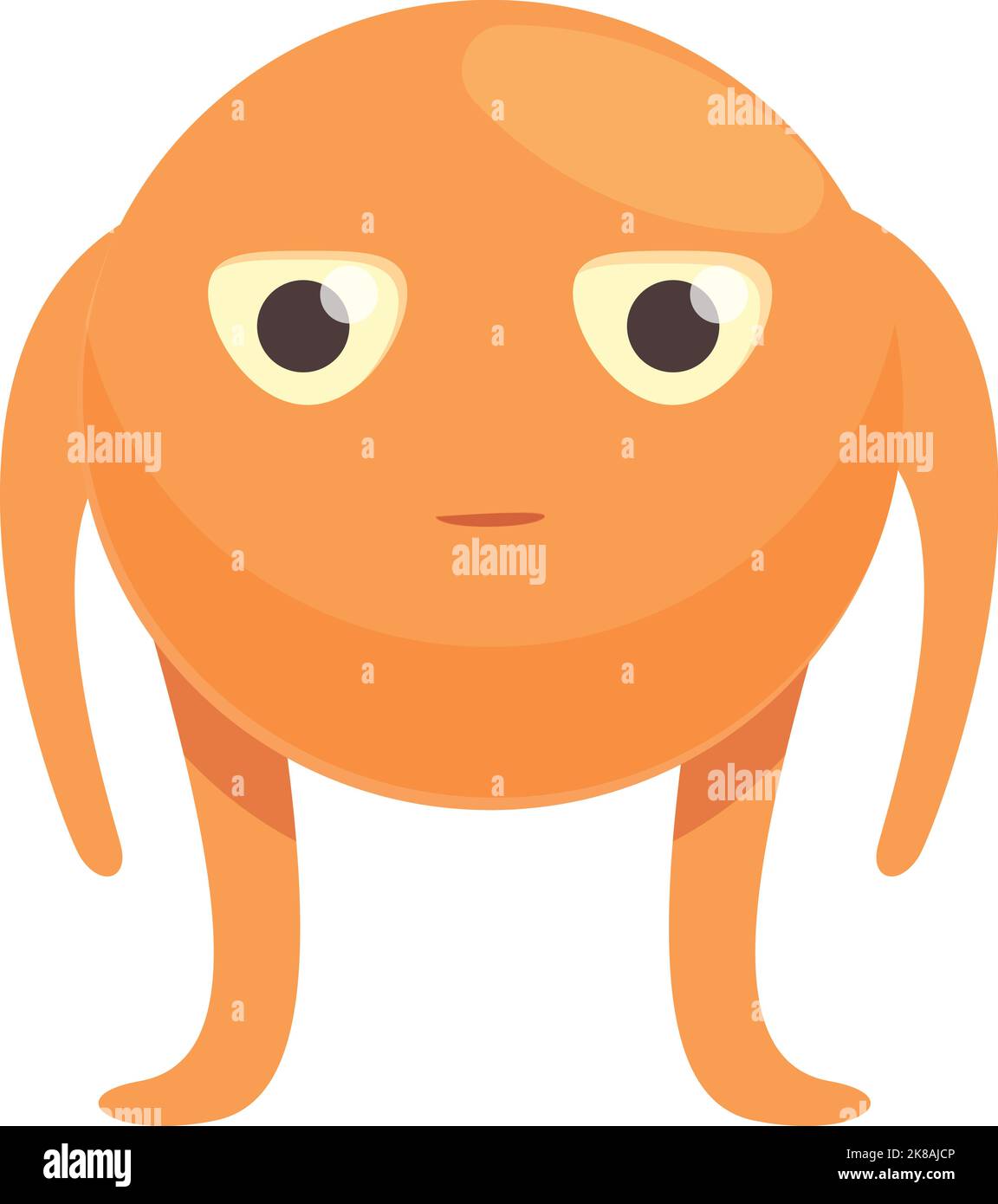 Orange alien icon cartoon vector. Cute ufo. Comic animal Stock Vector ...