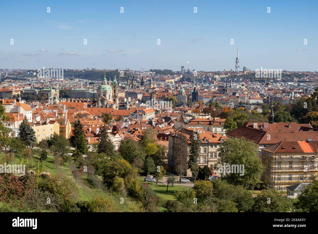 Prague panorama. Hospital of the Sisters of Charity of St. Charles ...