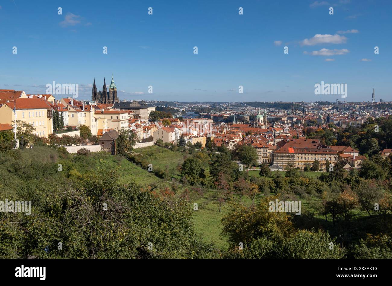 Prague panorama. Hospital of the Sisters of Charity of St. Charles ...