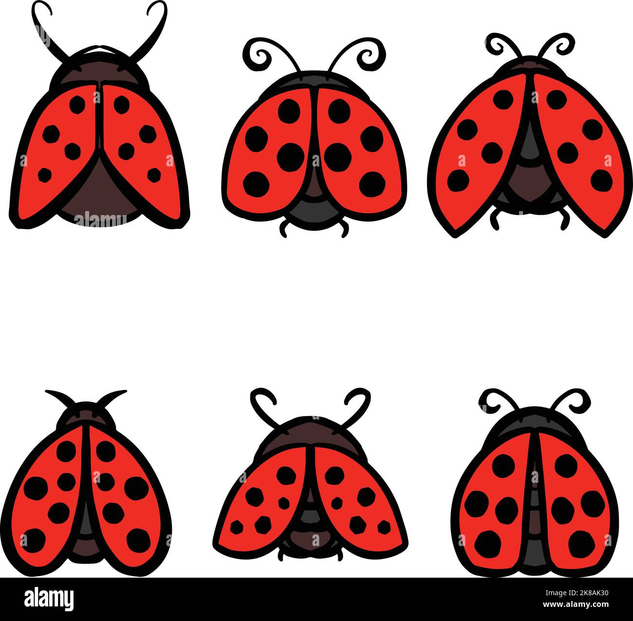 Ladybird or Ladybug Lady Bug Logo Design Collection as Illustration ...