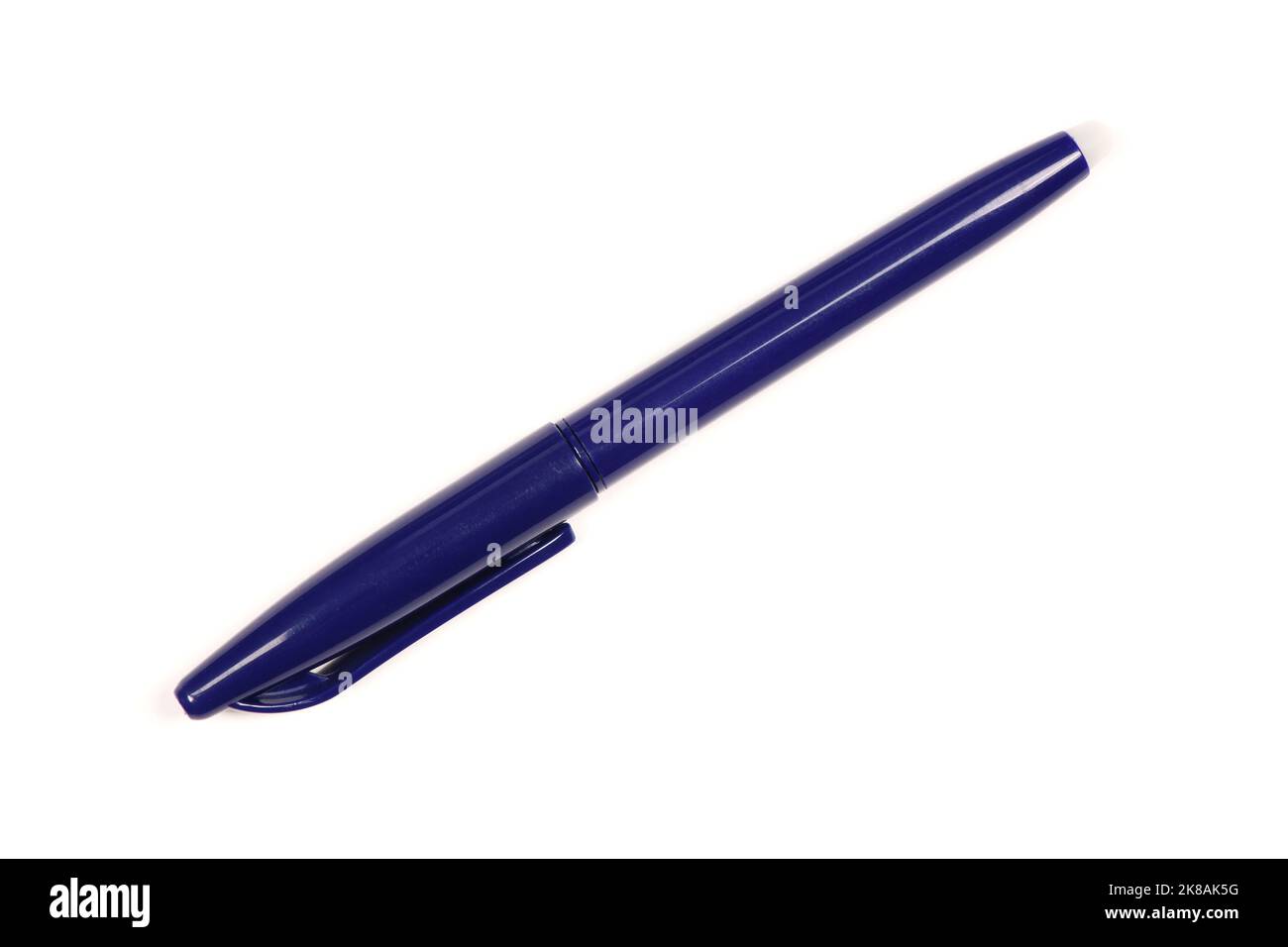 Dark blue pen isolated on white. Extrem close-up. High resolution photo ...