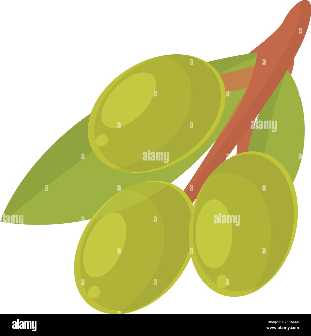 Green olives icon cartoon vector. Olive food. Plant extra Stock Vector ...