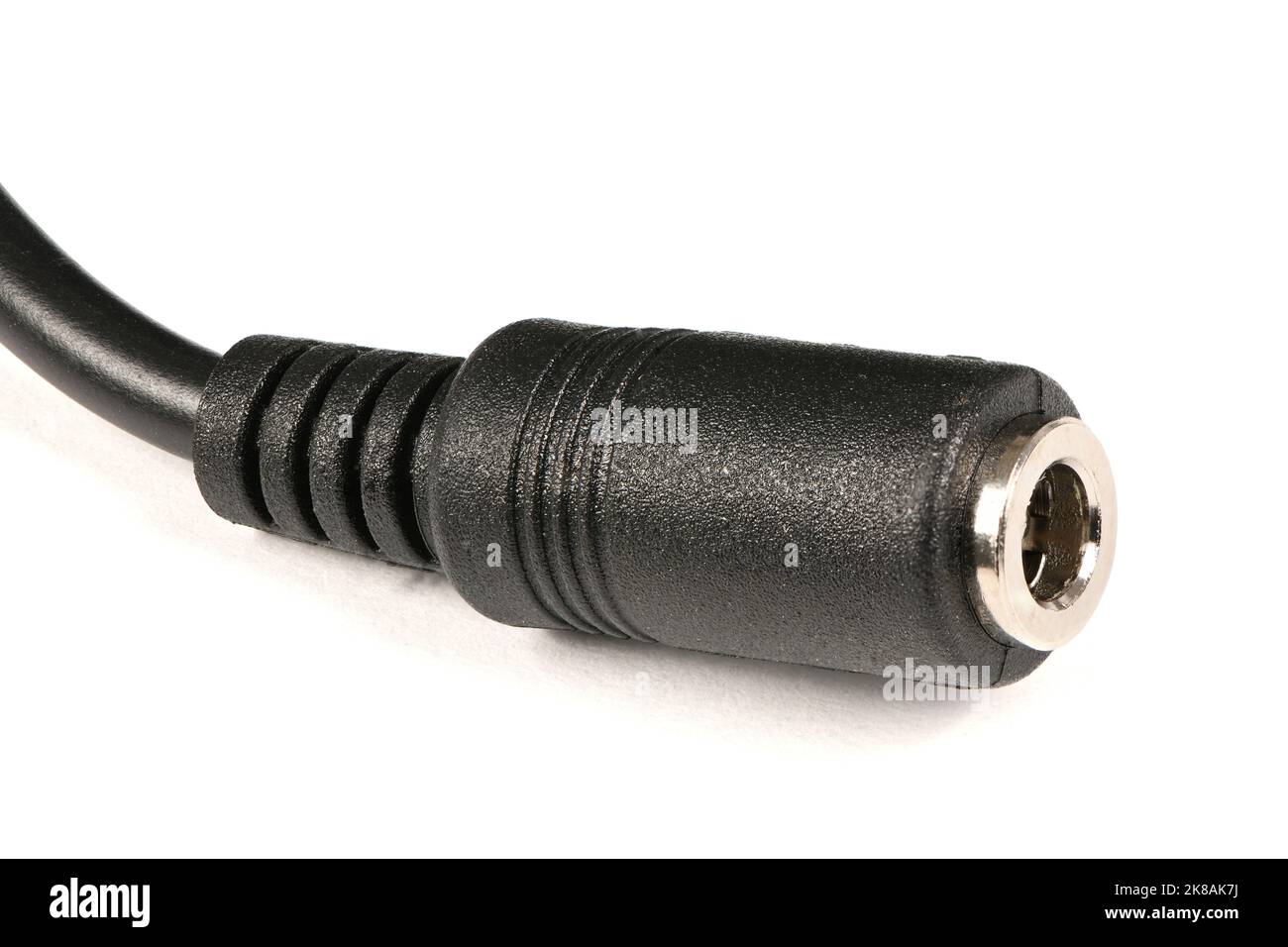 Camera power connectors isolated on white background. Side view. High ...