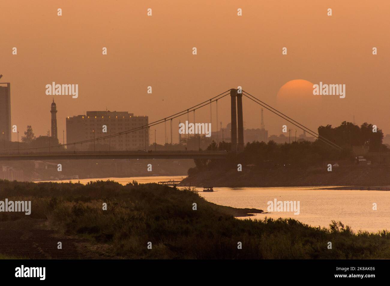 Sunset view of Khartoum skyline, Sudan Stock Photo - Alamy