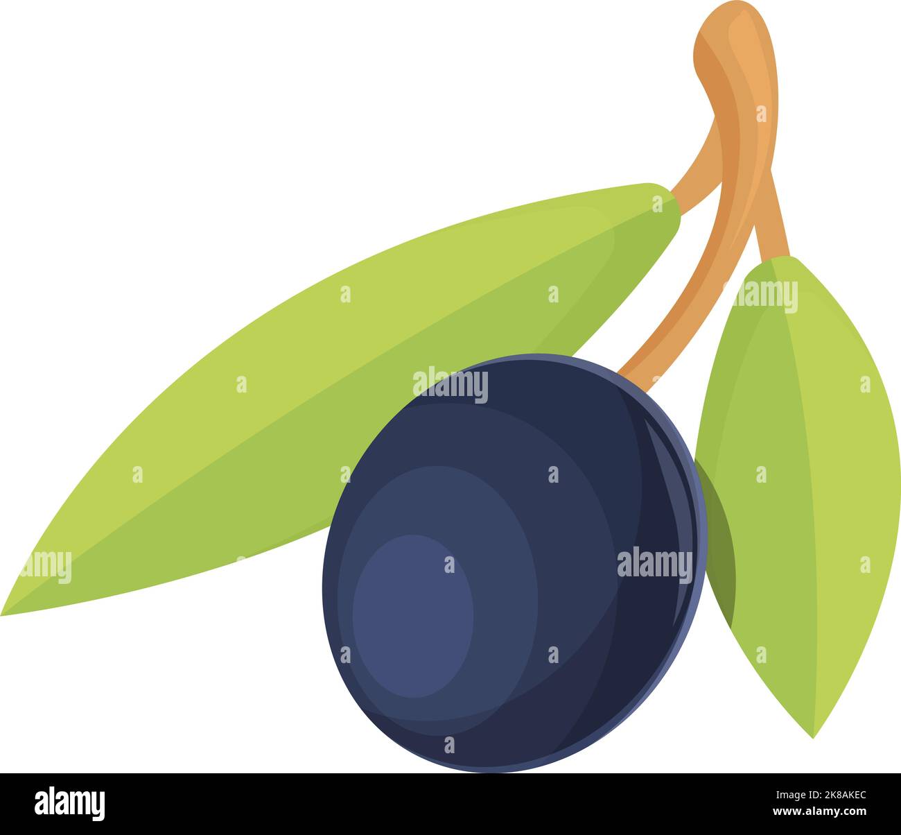 Organic black olives icon cartoon vector. Olive food. Tree product ...
