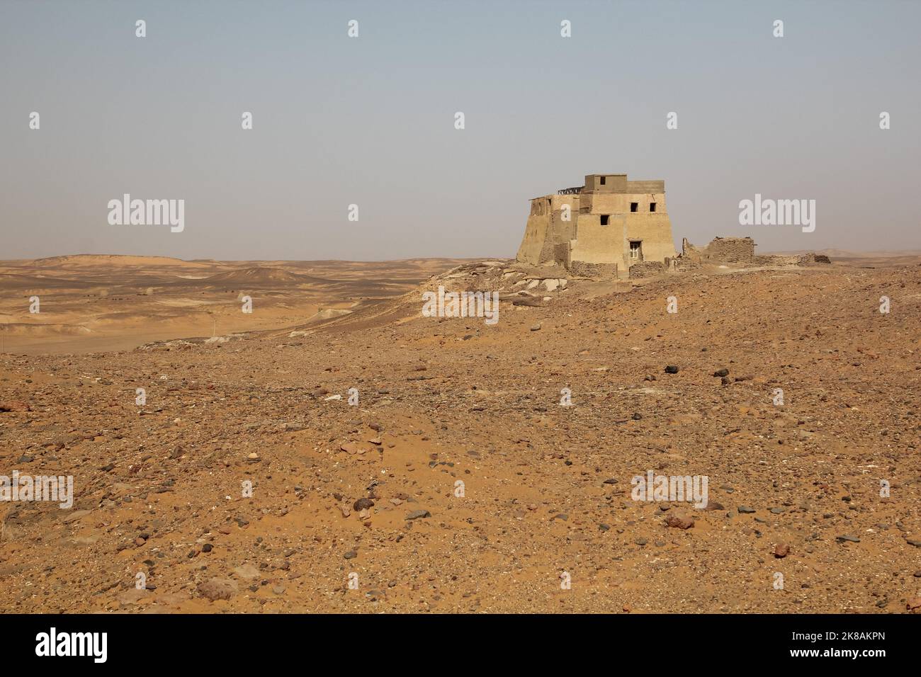 The Throne Hall building of the Old Dongola deserted town, Sudan Stock ...
