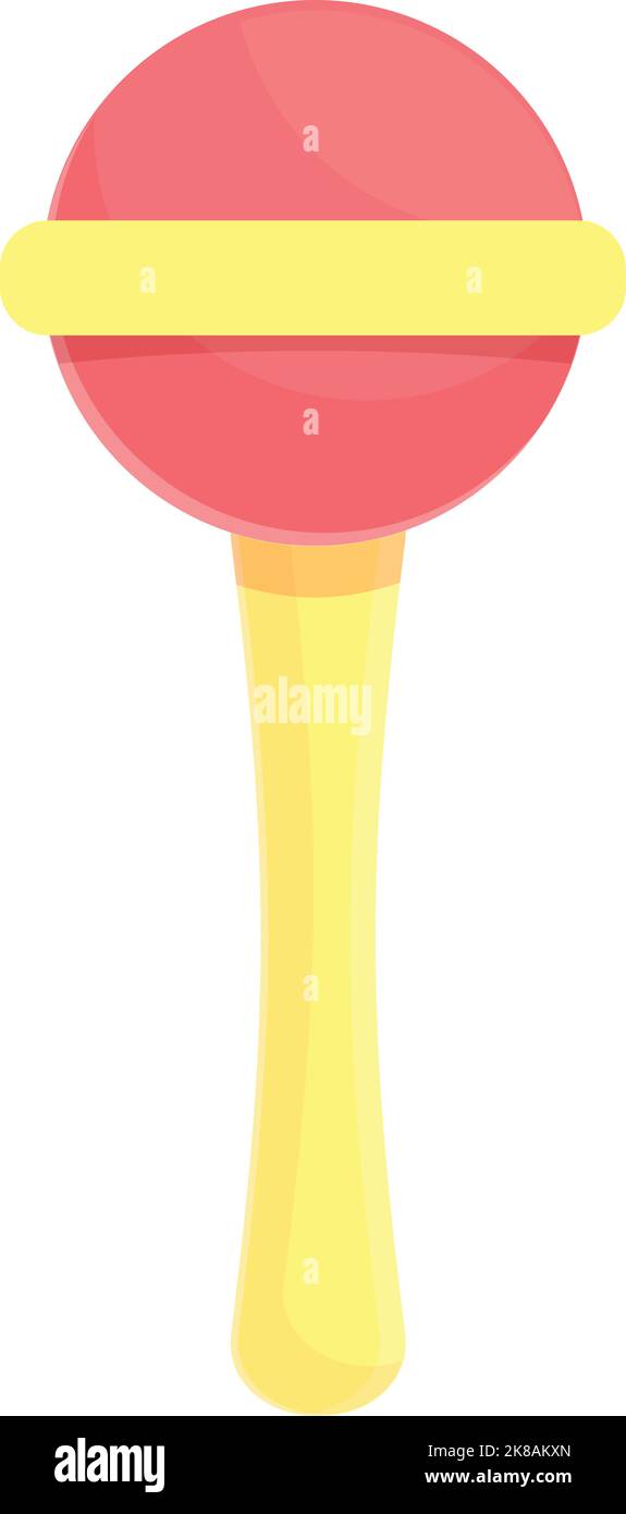 Rattle toy icon cartoon vector. Toy shop. Child plastic element Stock ...