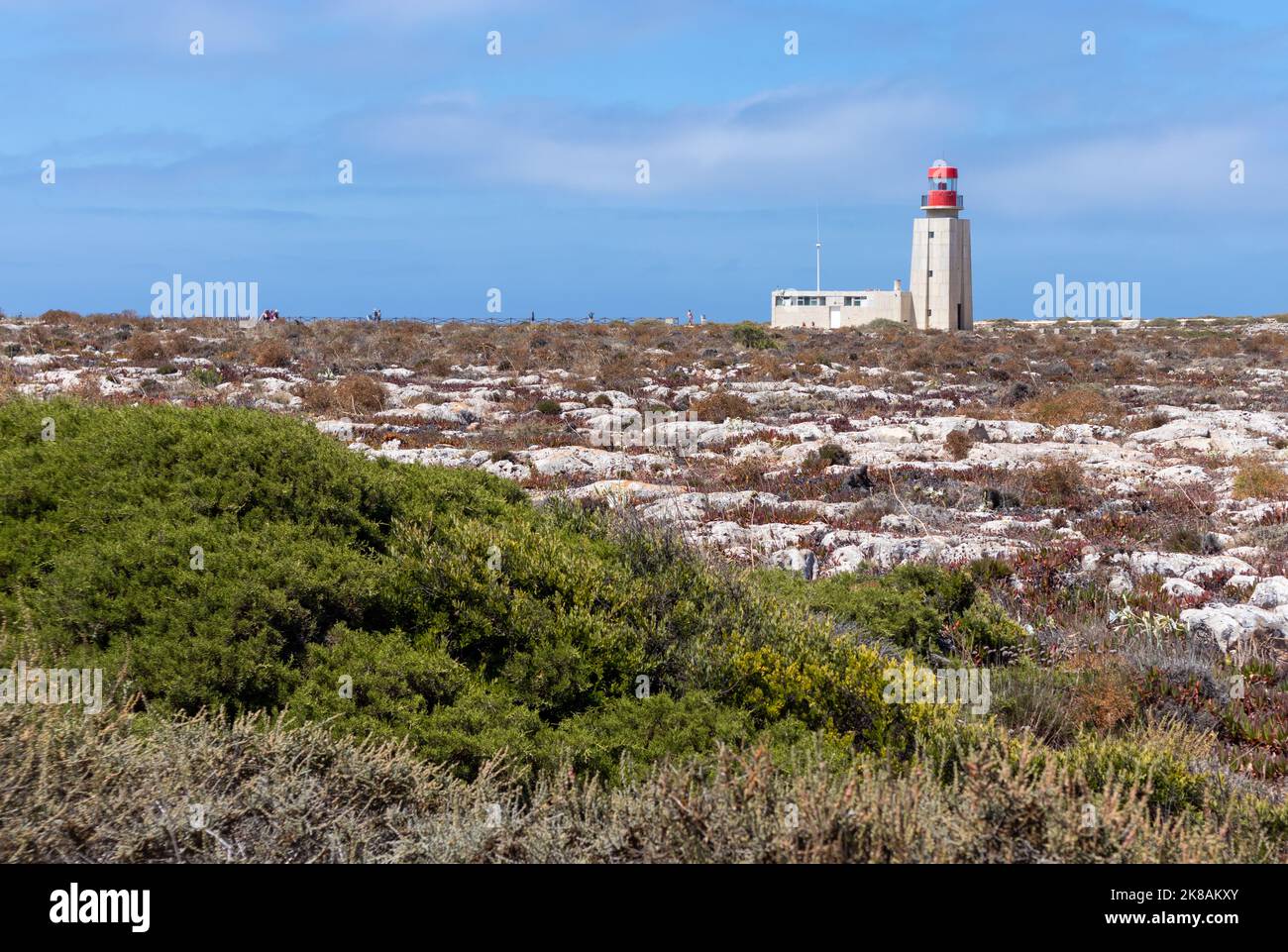 Lighthouse in the South of Portugal, Cabo de São Vicente, Algarve Stock ...
