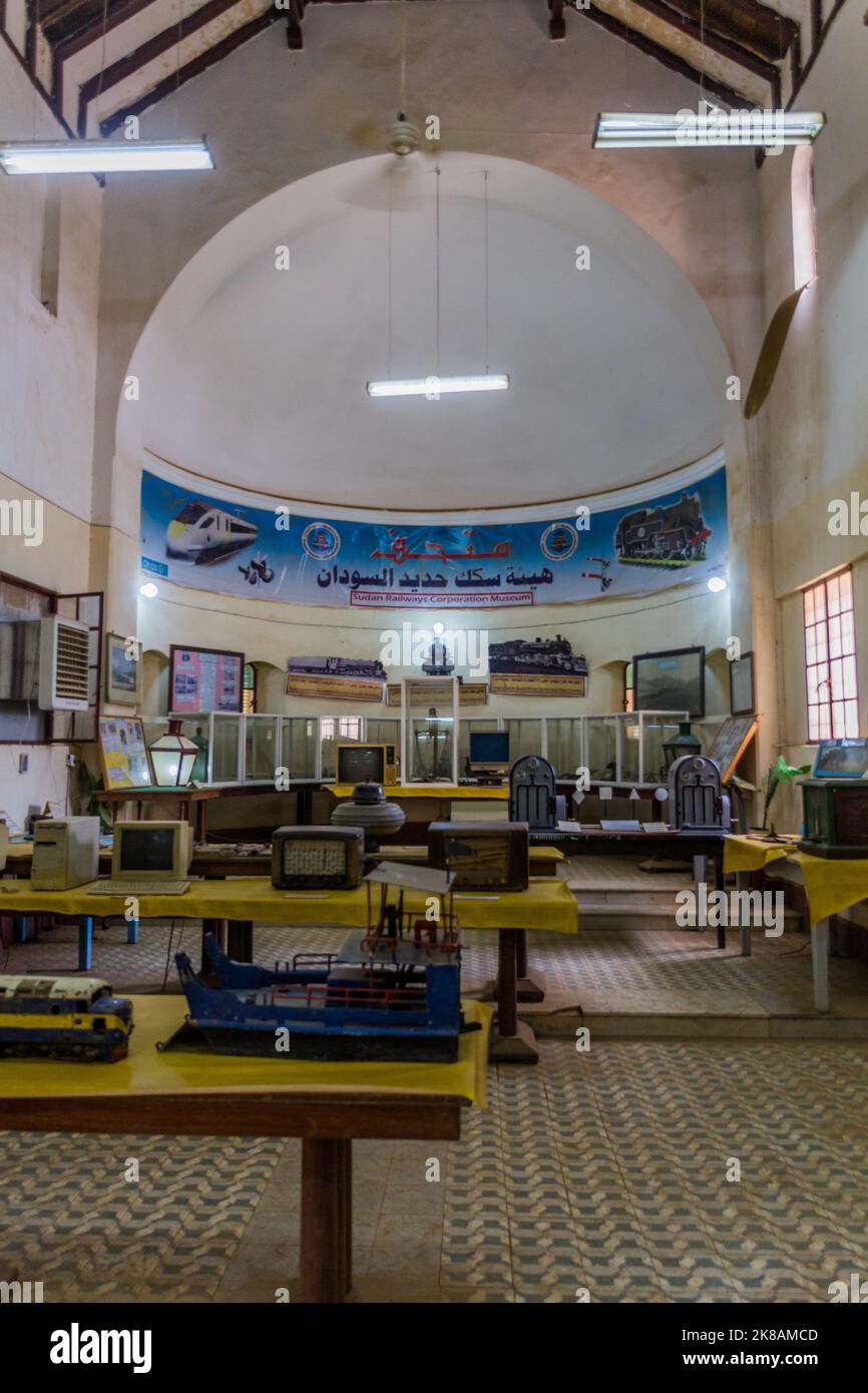ATBARA, SUDAN - MARCH 4, 2019: Railway museum located in an old church ...