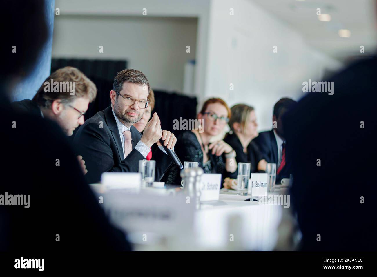 Marco Buschmann (FDP), Federal Minister of Justice, takes part in a ...