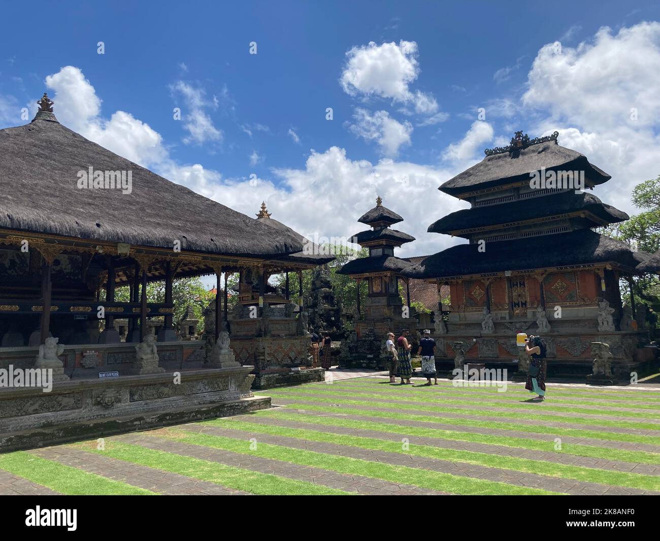 Batuan, Indonesia. 13th Oct, 2022. Tourists in the temple Pura Puseh ...