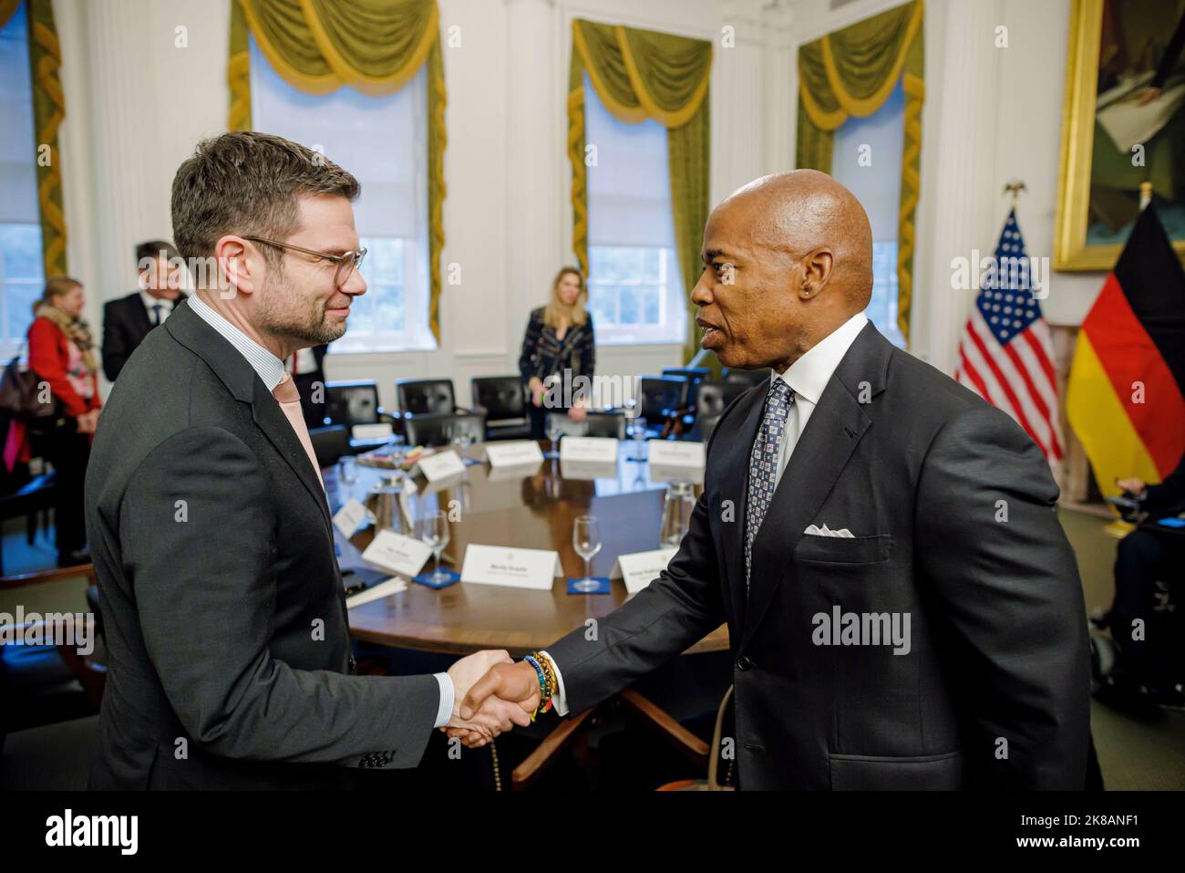 Marco Buschmann (FDP), Federal Minister of Justice, meets New York ...