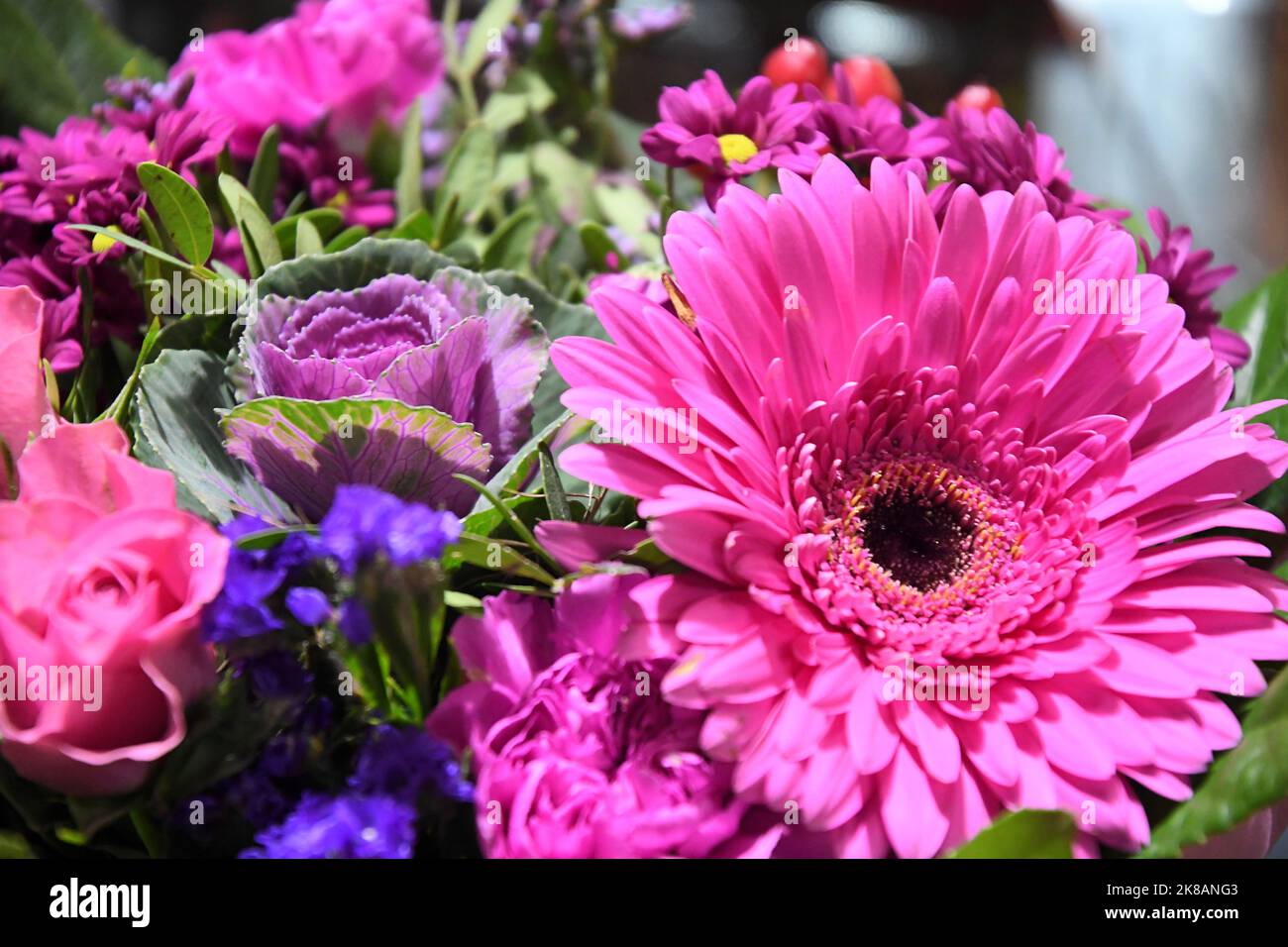 Copenhagen/Denmark/22 October 2022/Flower biuquests display in danish ...