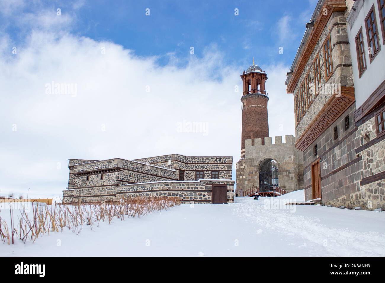 Erzurum Castle and Clock Tower , Historical Erzurum Houses . Erzurum is ...