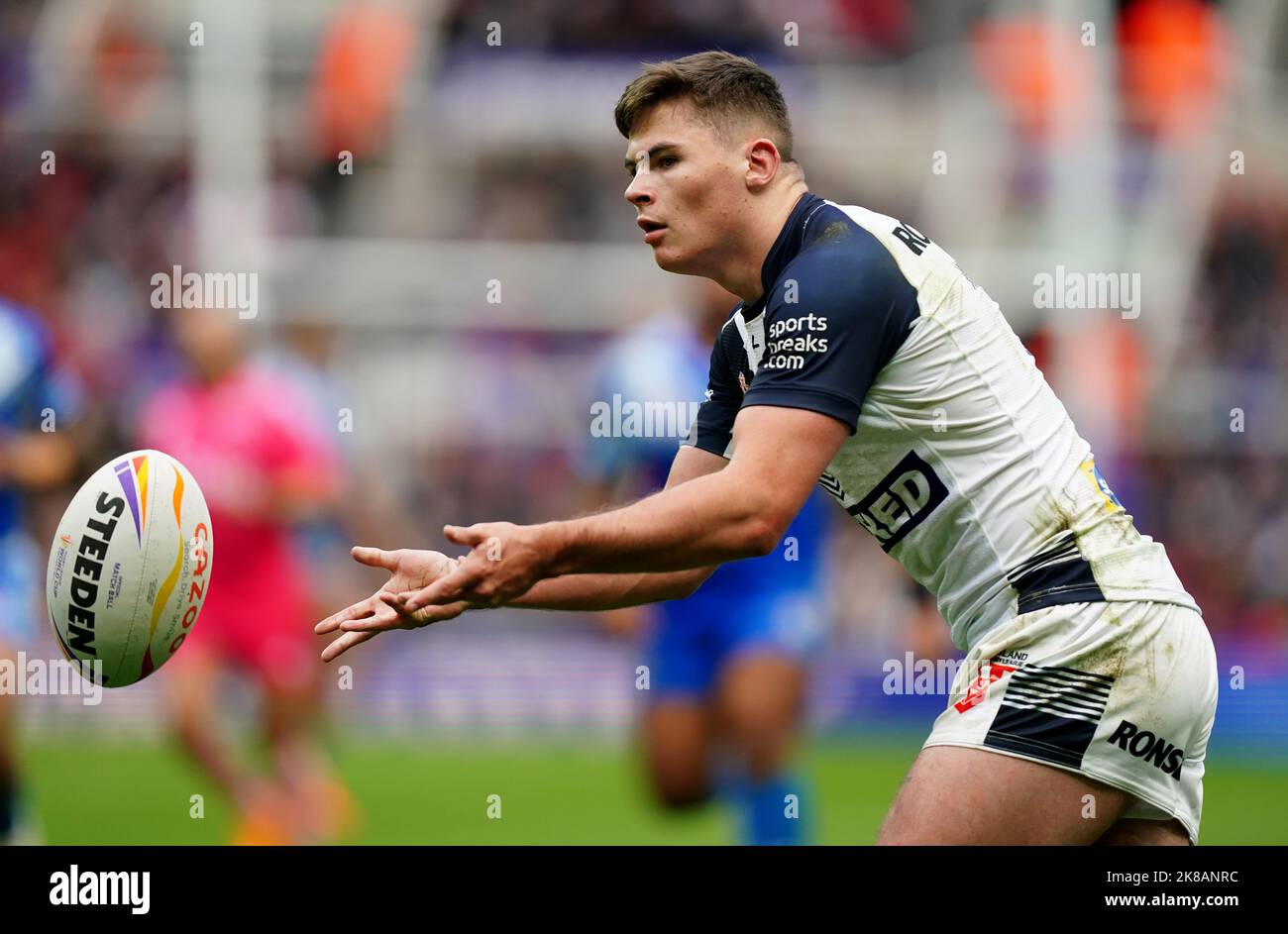 England's Jack Welsby during the Rugby League World Cup group A match ...