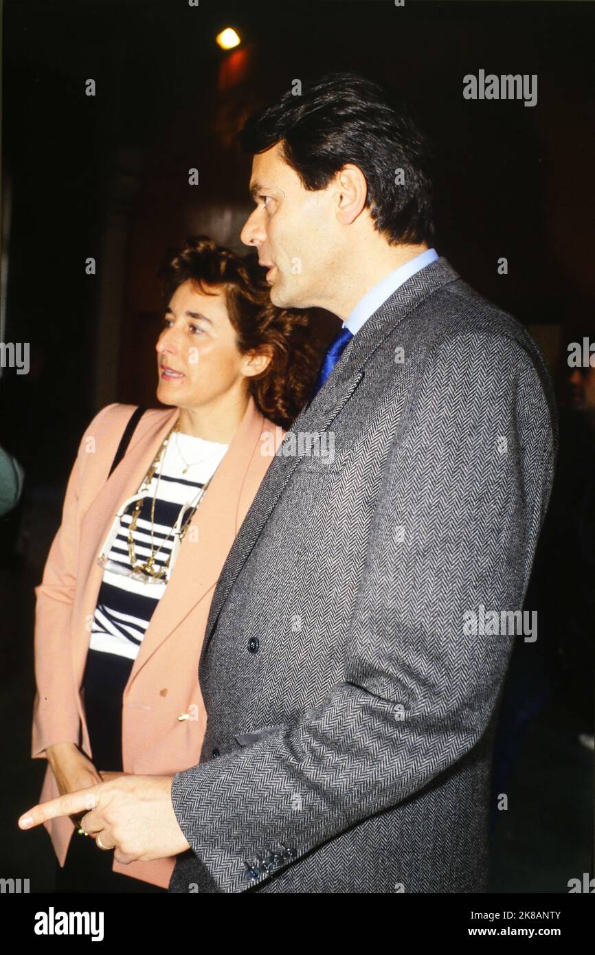 Danielle Noir, wife of Lyon's mayor Michel Noir, Lyon, France, 1990 ...