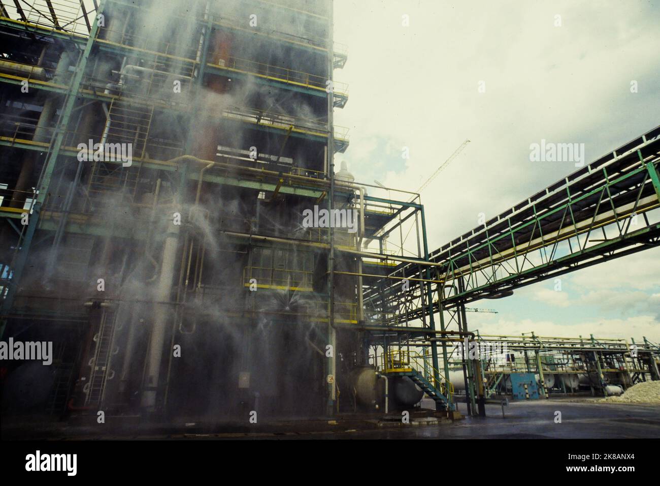 Fire drill at Atochem chemical plant, Feyzin, Rhone, Rhone-Alps region ...