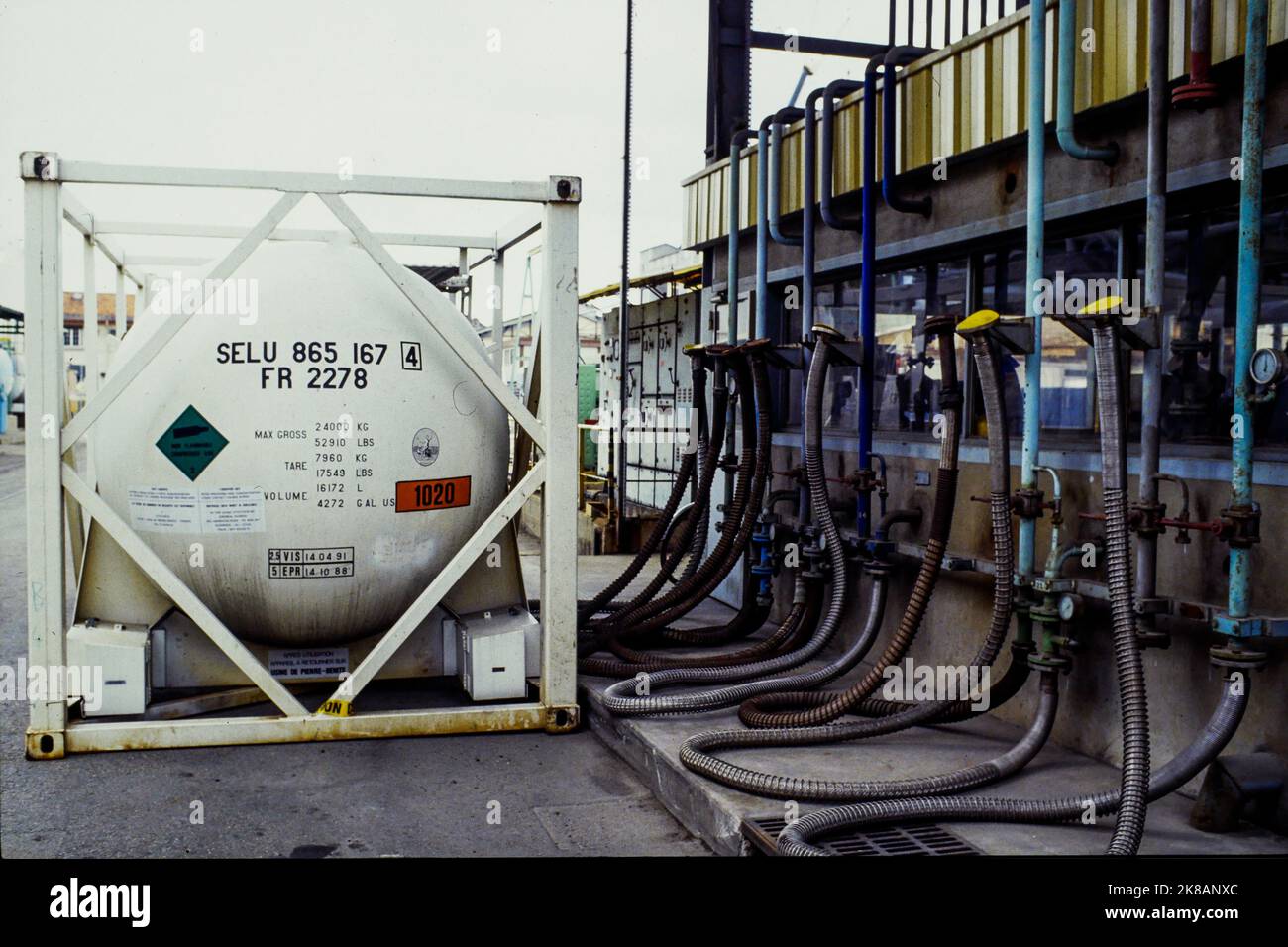 Fire drill at Atochem chemical plant, Feyzin, Rhone, Rhone-Alps region ...