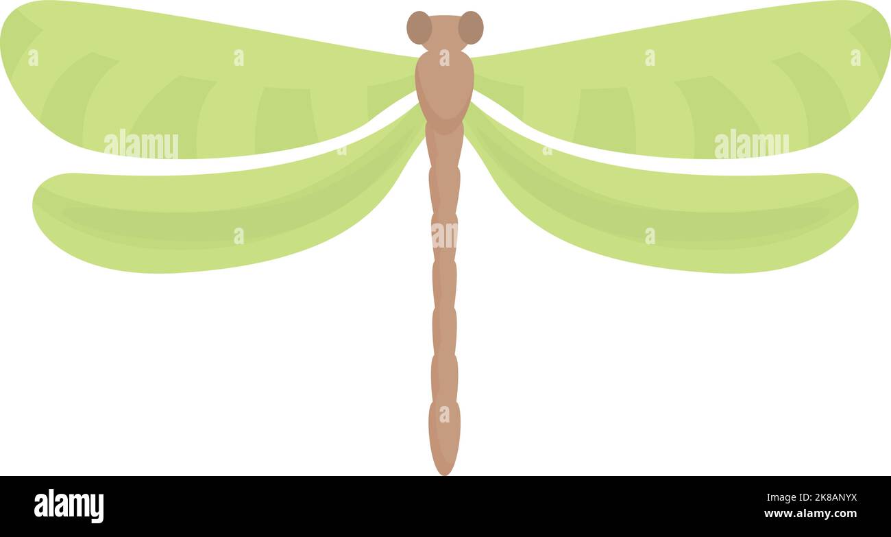 Green dragonfly icon cartoon vector. Wing bug. Shape image Stock Vector ...