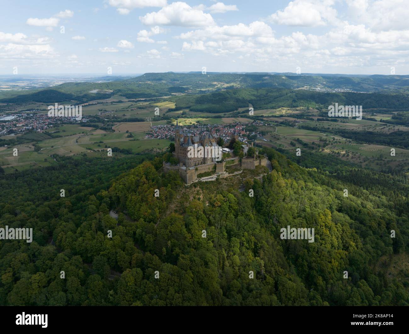 Burg Hohenzollern castle between Hechingen and Bisingen Germany, was ...