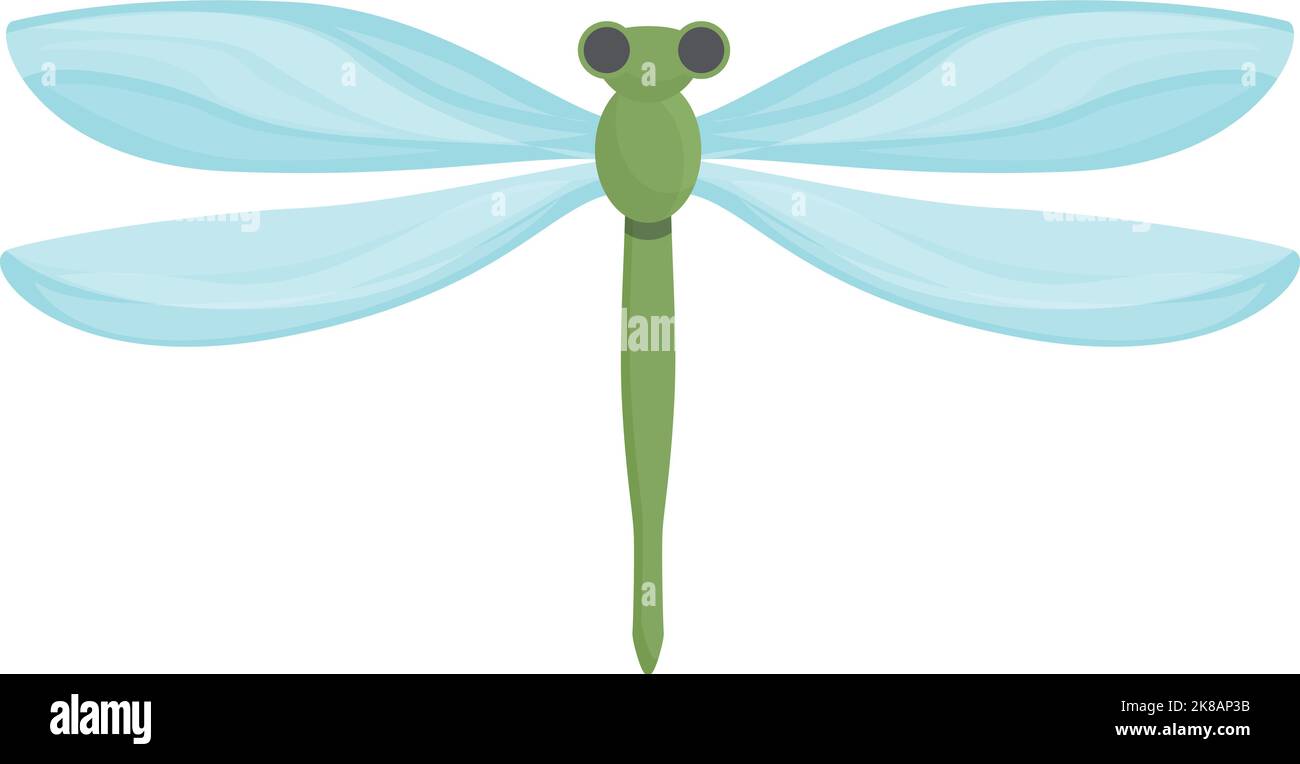 Lake dragonfly icon cartoon vector. Wing bug. Nature shape Stock Vector ...