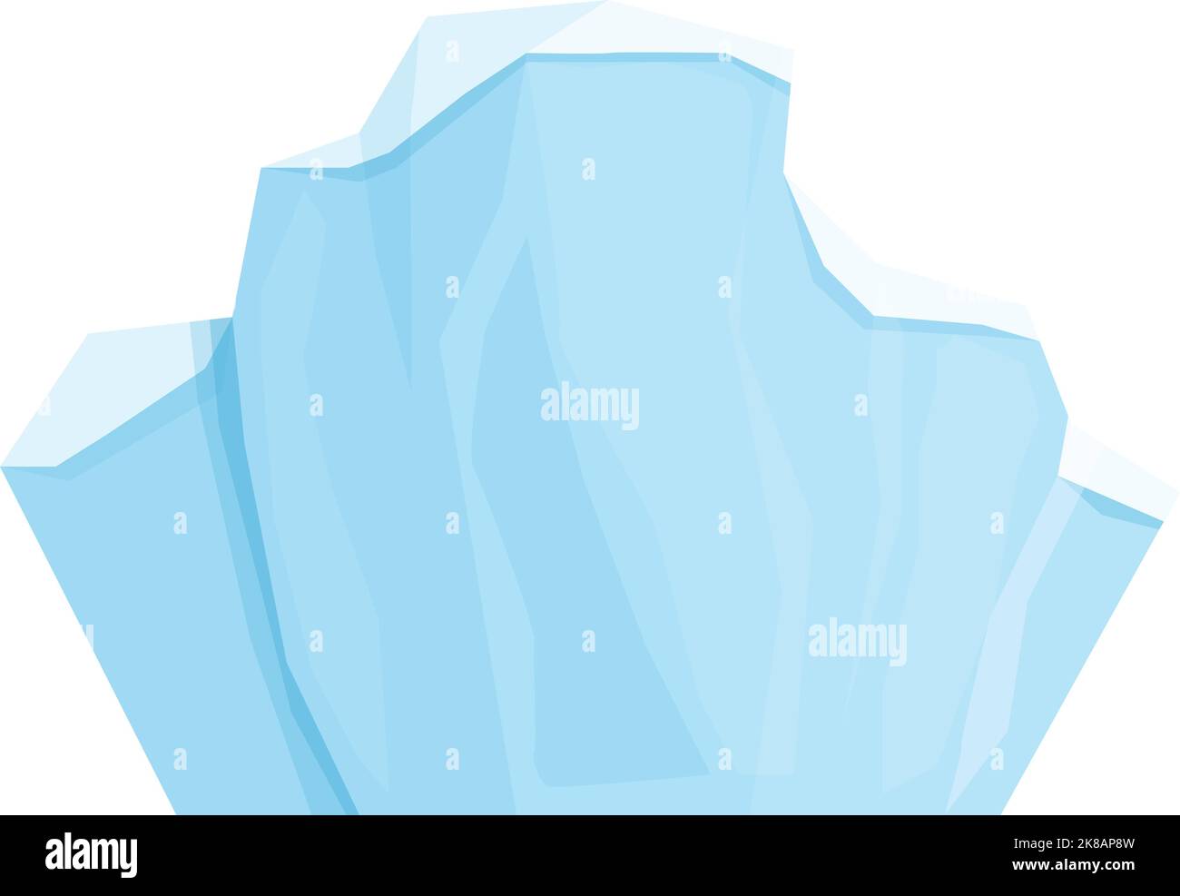 Underwater glacier icon cartoon vector. Ice berg. Freeze pole Stock ...