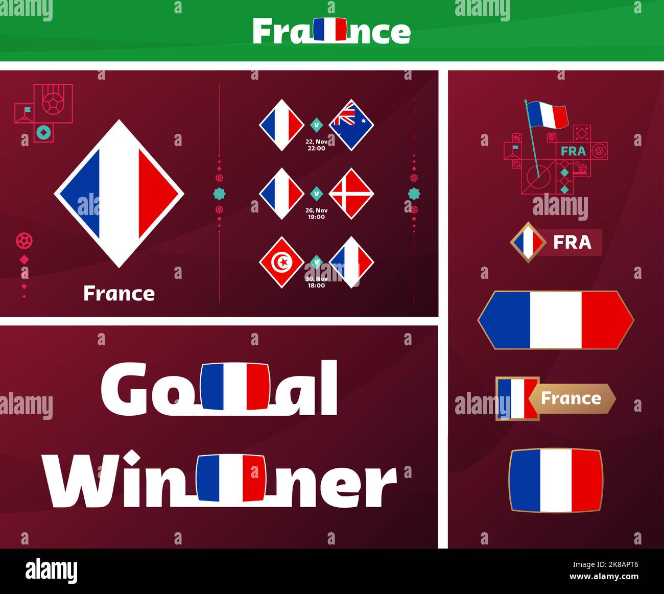 france national team design media kit graphic collection. 2022 world ...