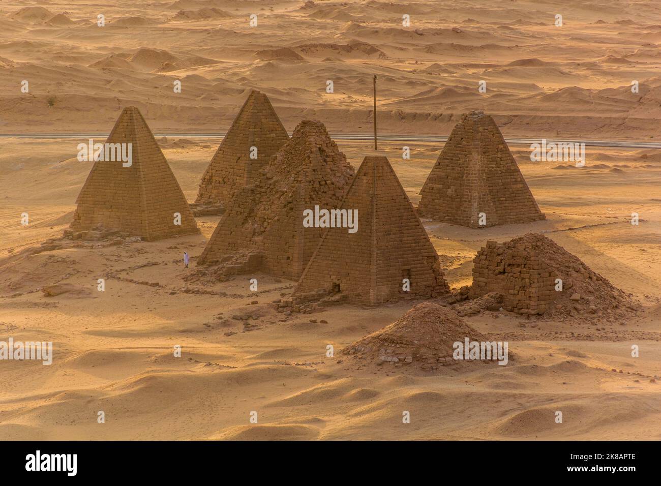 Aerial view of Barkal pyramids near Karima town, Sudan Stock Photo - Alamy