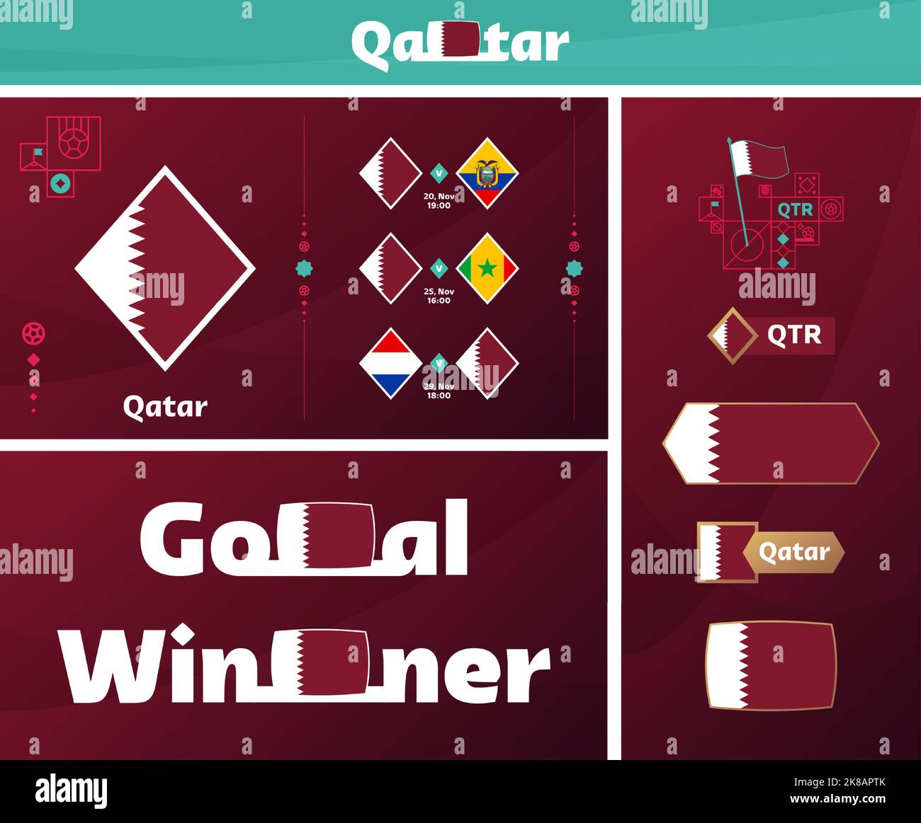qatar national team design media kit graphic collection. 22 world ...