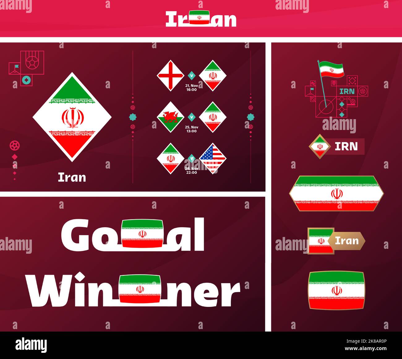 iran national team design media kit graphic collection. 2022 world ...