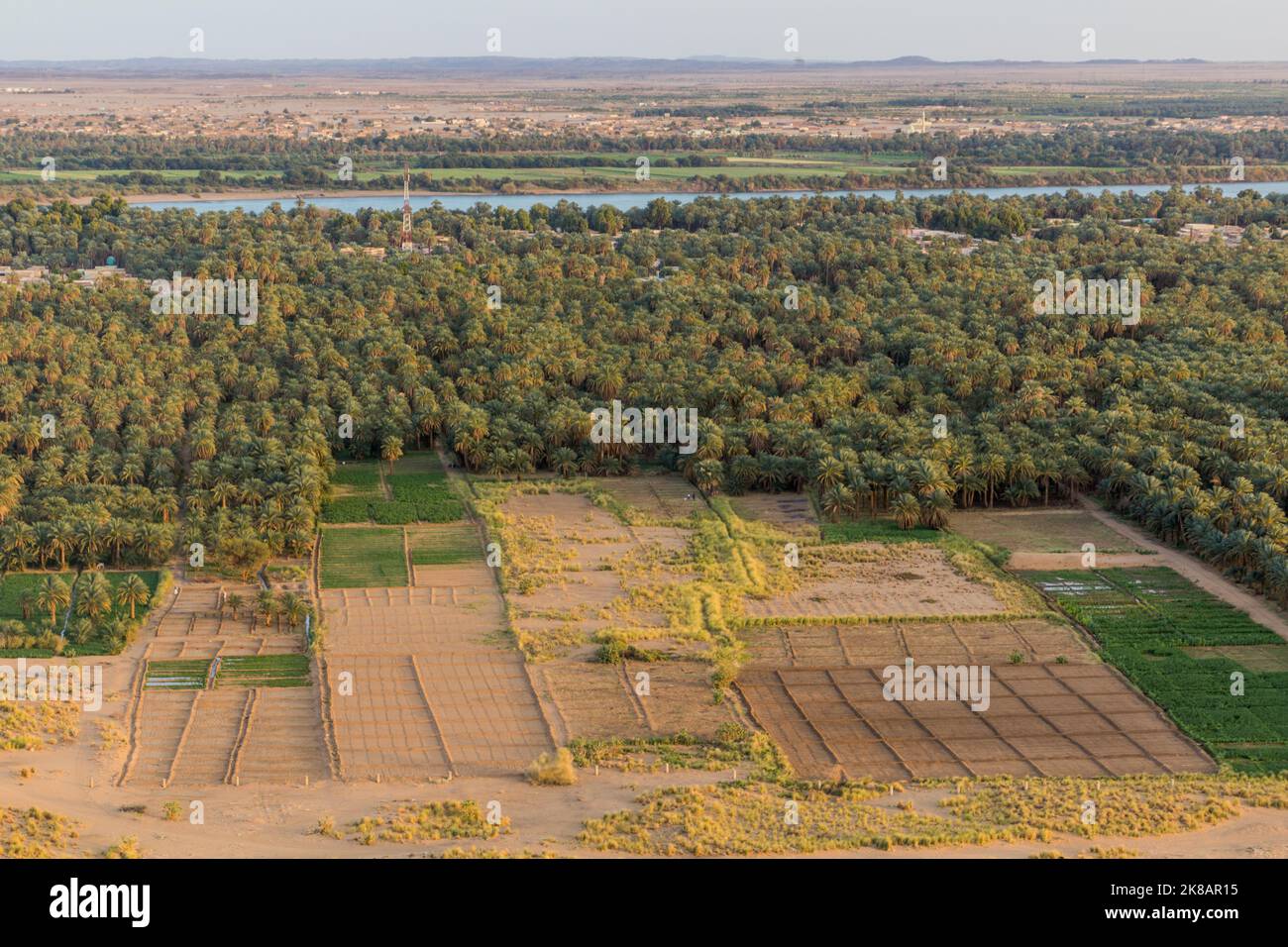 Aerial view of a nile valley near Karima town, Sudan Stock Photo - Alamy