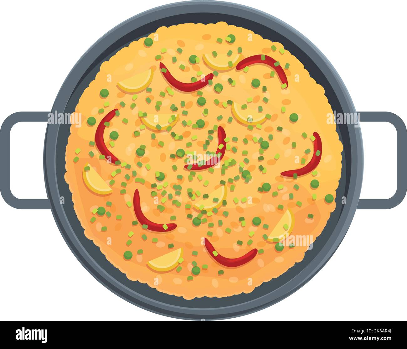 Paella seafood icon cartoon vector. Spanish food. Dish menu Stock ...