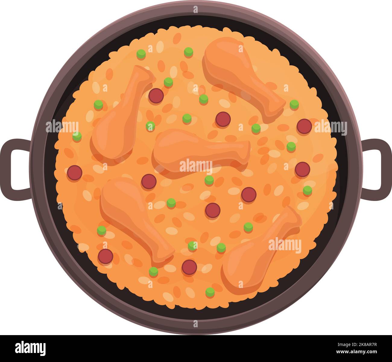 Risotto paella icon cartoon vector. Spanish food. Spain cuisine Stock ...