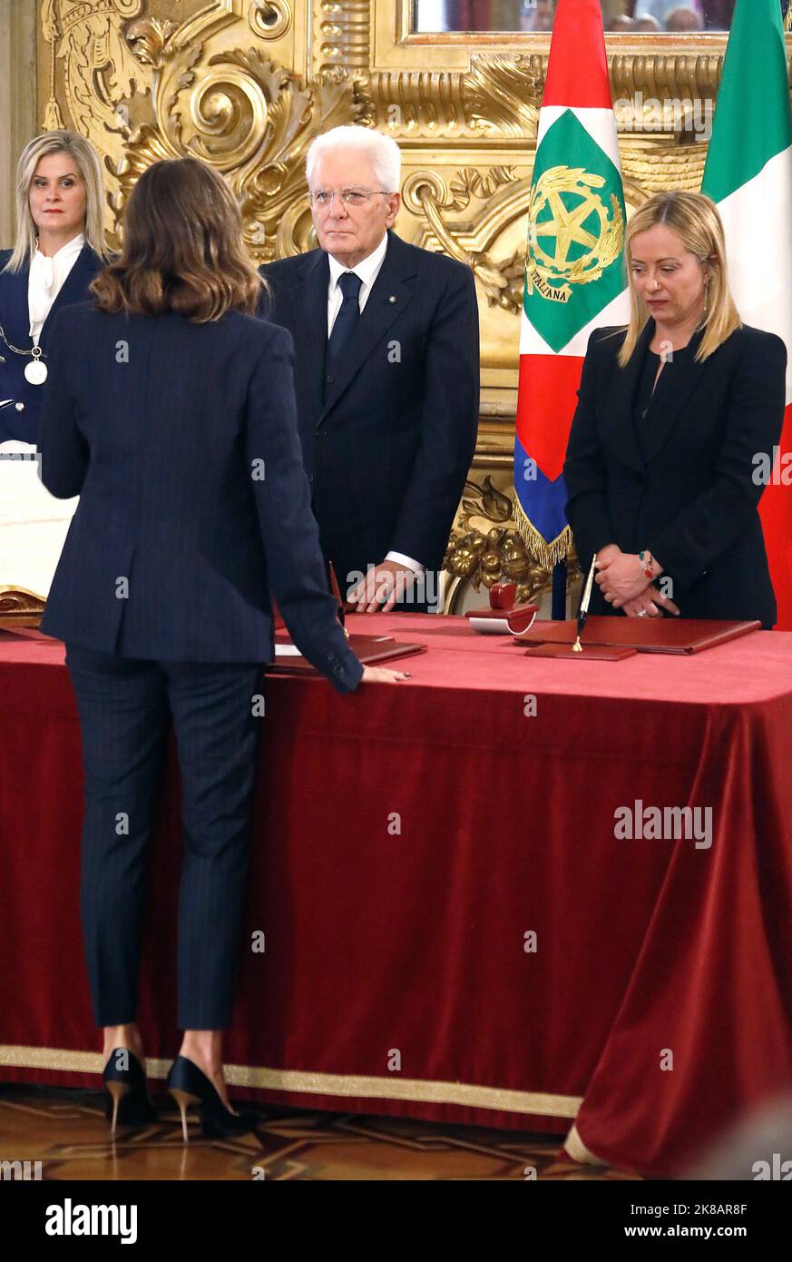Rome, Italy. 22nd Oct, 2022. Rome, Oath at the Quirinale of the new ...
