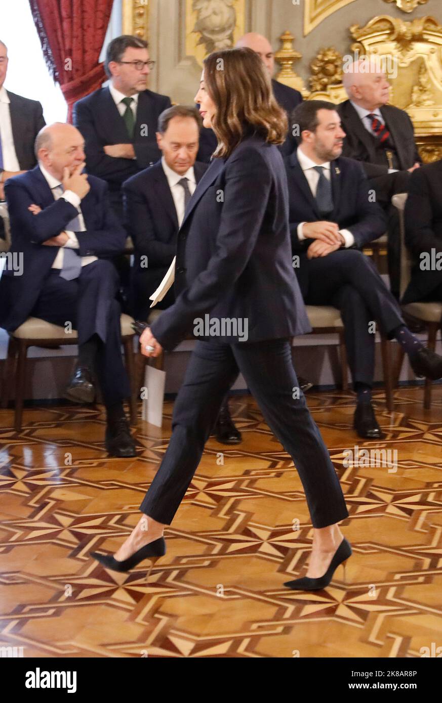 Rome, Italy. 22nd Oct, 2022. Rome, Oath at the Quirinale of the new ...
