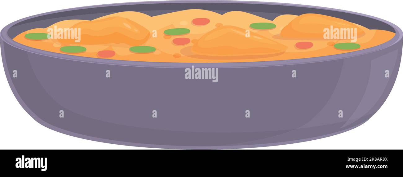 Eating paella icon cartoon vector. Spain food. Draw dish Stock Vector ...