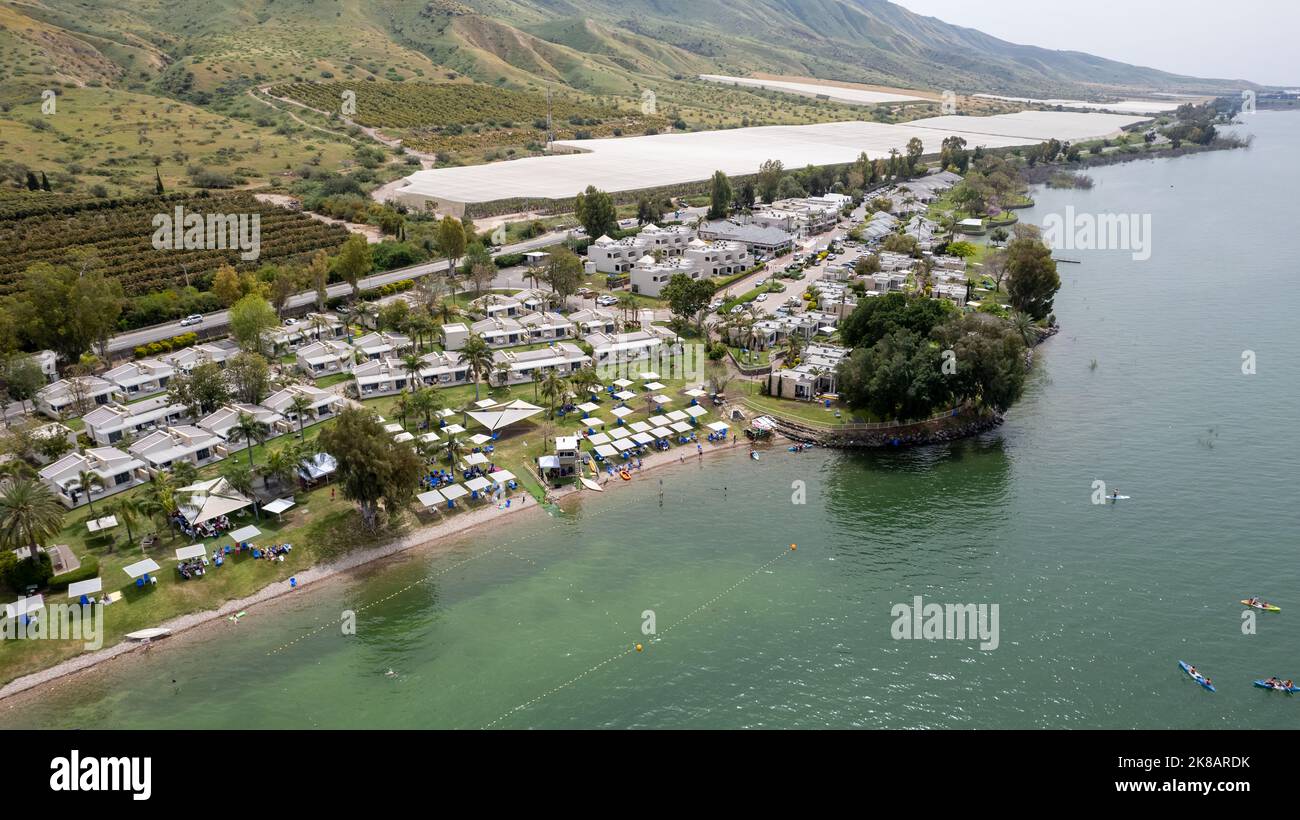 Sea of Galilee and Ein Gav Resort Stock Photo - Alamy