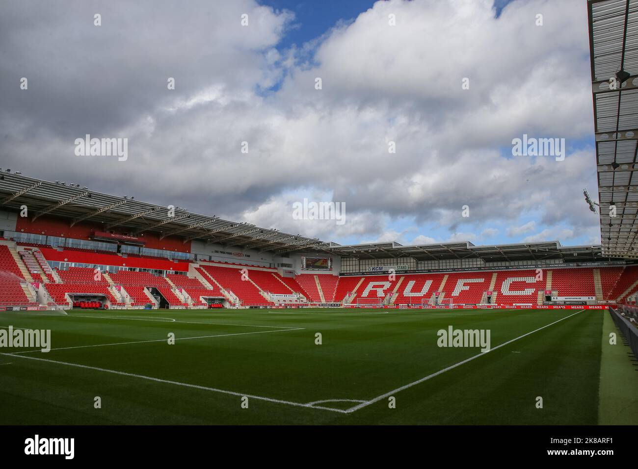 General view inside of the New York Stadium, home of Rotherham United ...