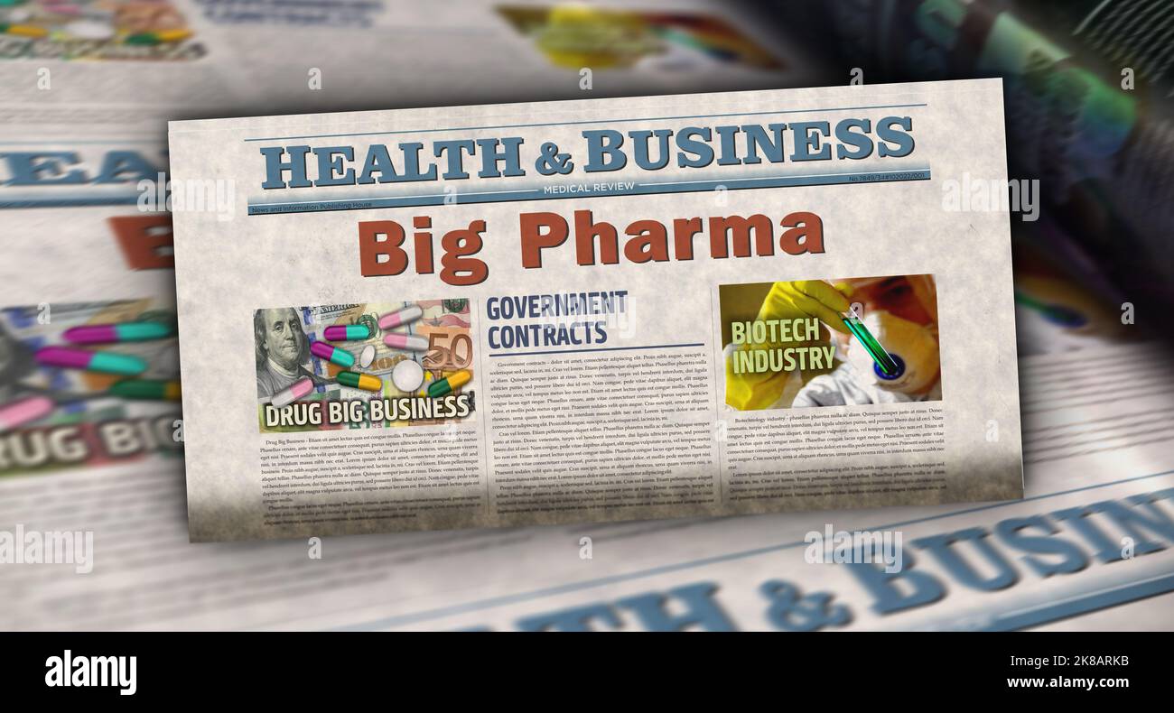 Big Pharma, health care, pharmaceutical industry and medical business ...