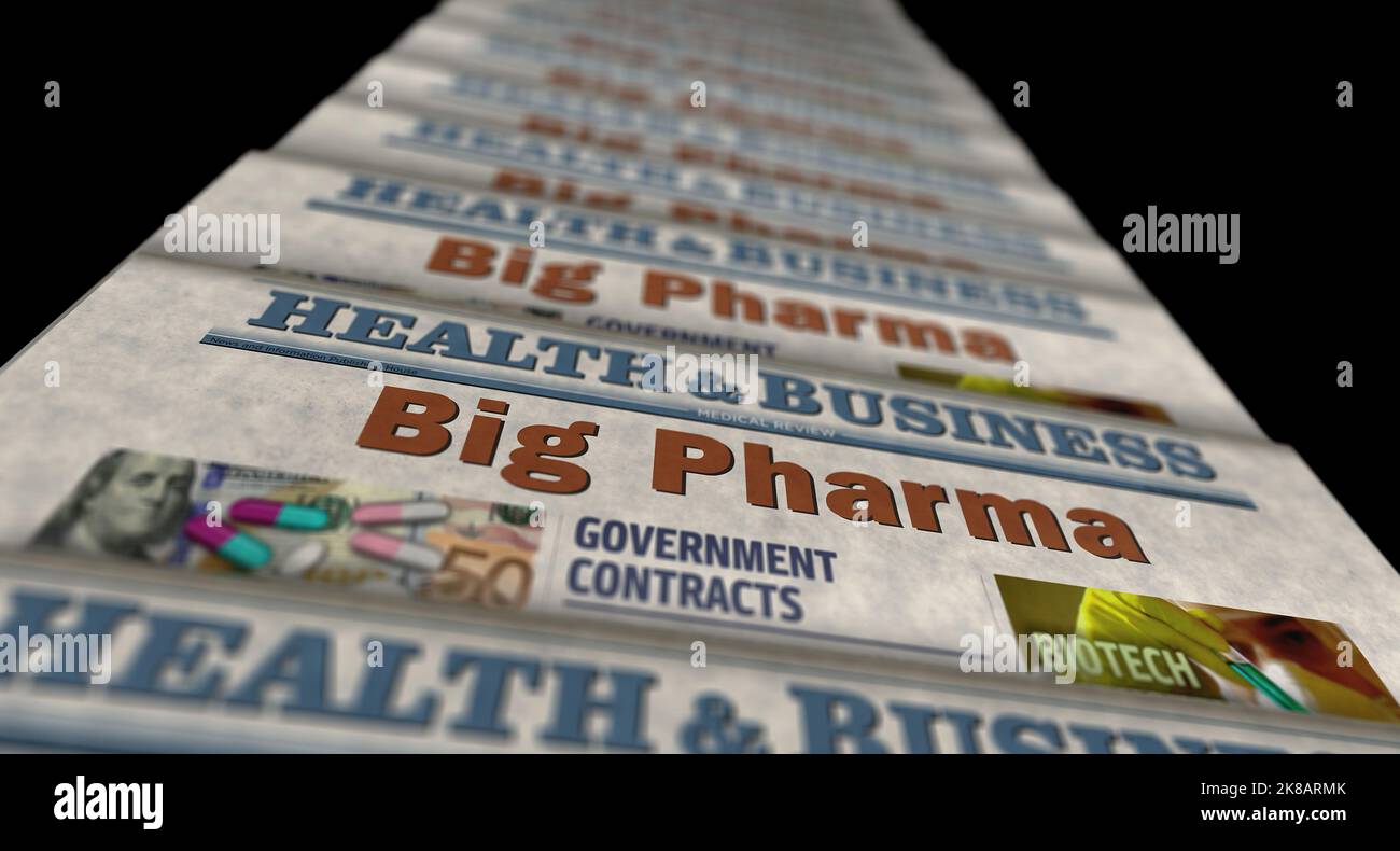 Big Pharma, health care, pharmaceutical industry and medical business ...