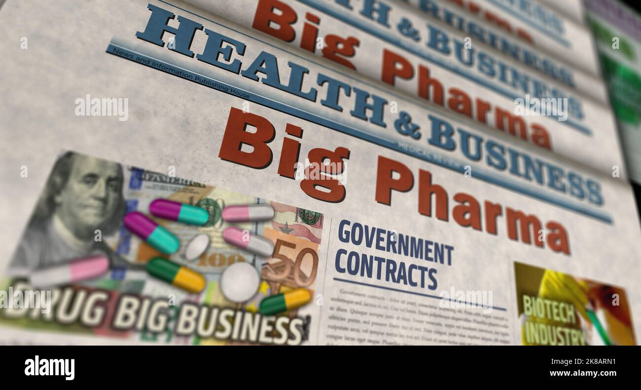 Big Pharma, health care, pharmaceutical industry and medical business ...